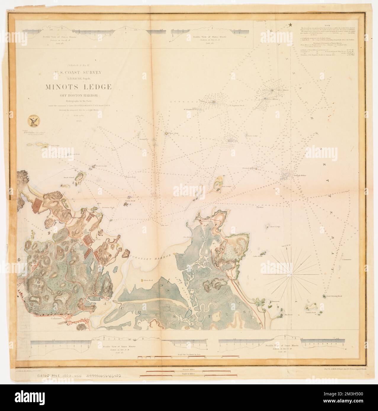 Minots Ledge off Boston Harbor : showing the proposed site of a light ...