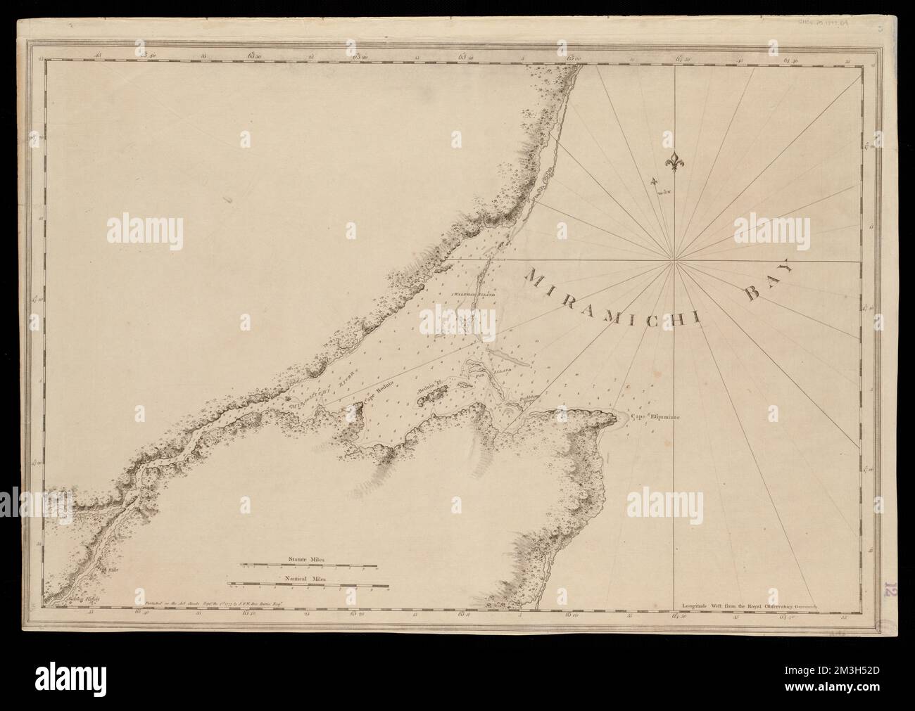 Miramichi Bay , Nautical charts, New Brunswick, Miramichi Bay, Early ...