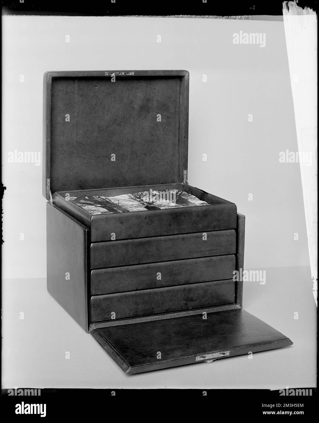 Miscellaneous, red box containing photos , Boxes, Photographs. Frank ...