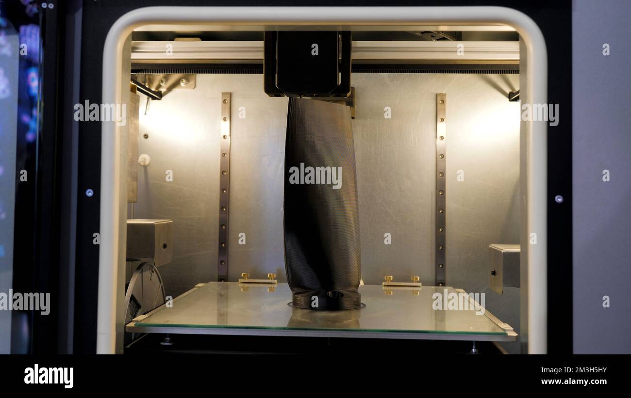 Large 3d printer. Media.A huge 3D printing machine with internal ...
