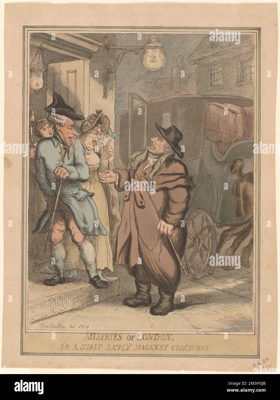 Miseries of London, or a surly saucy hackney coachman , Carriages ...