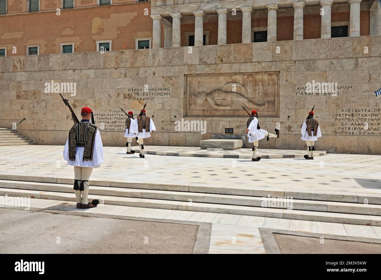 The changing of the Guards in Athens Stock Photo - Alamy