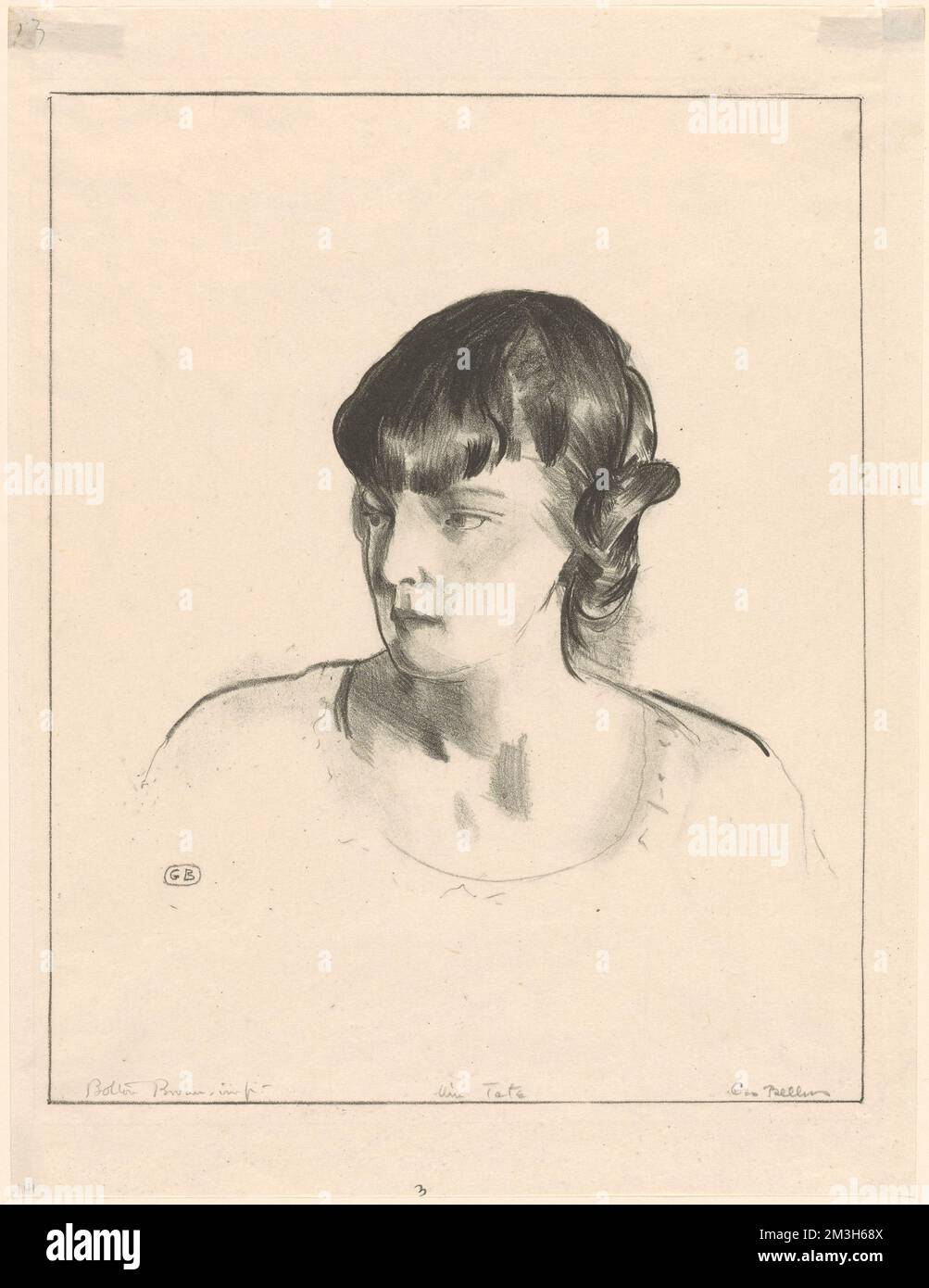 Miss Tate ,. George Bellows (1882-1925). Prints and Drawings Stock ...