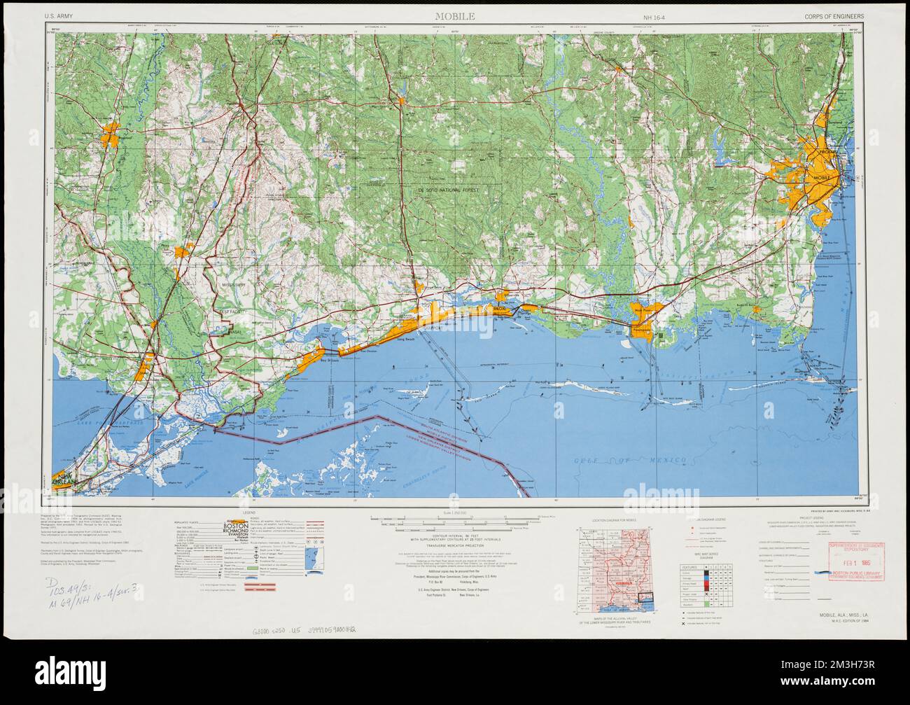 Mobile , Mobile Ala., Maps Stock Photo - Alamy