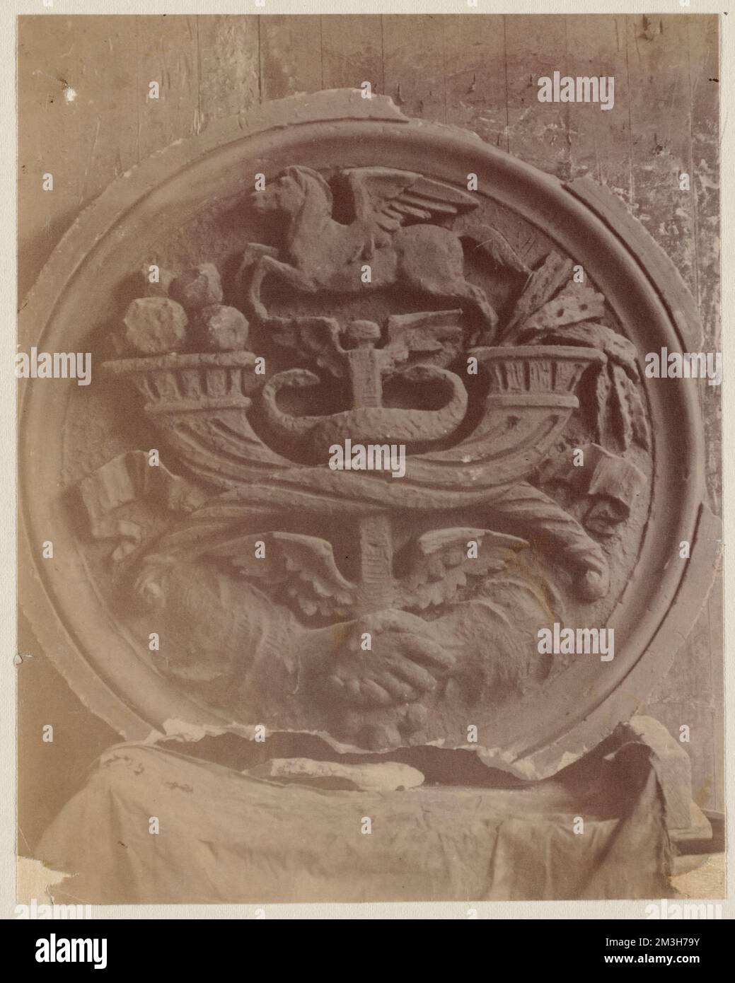 Model of granite medaillon for Facade, construction of the McKim ...