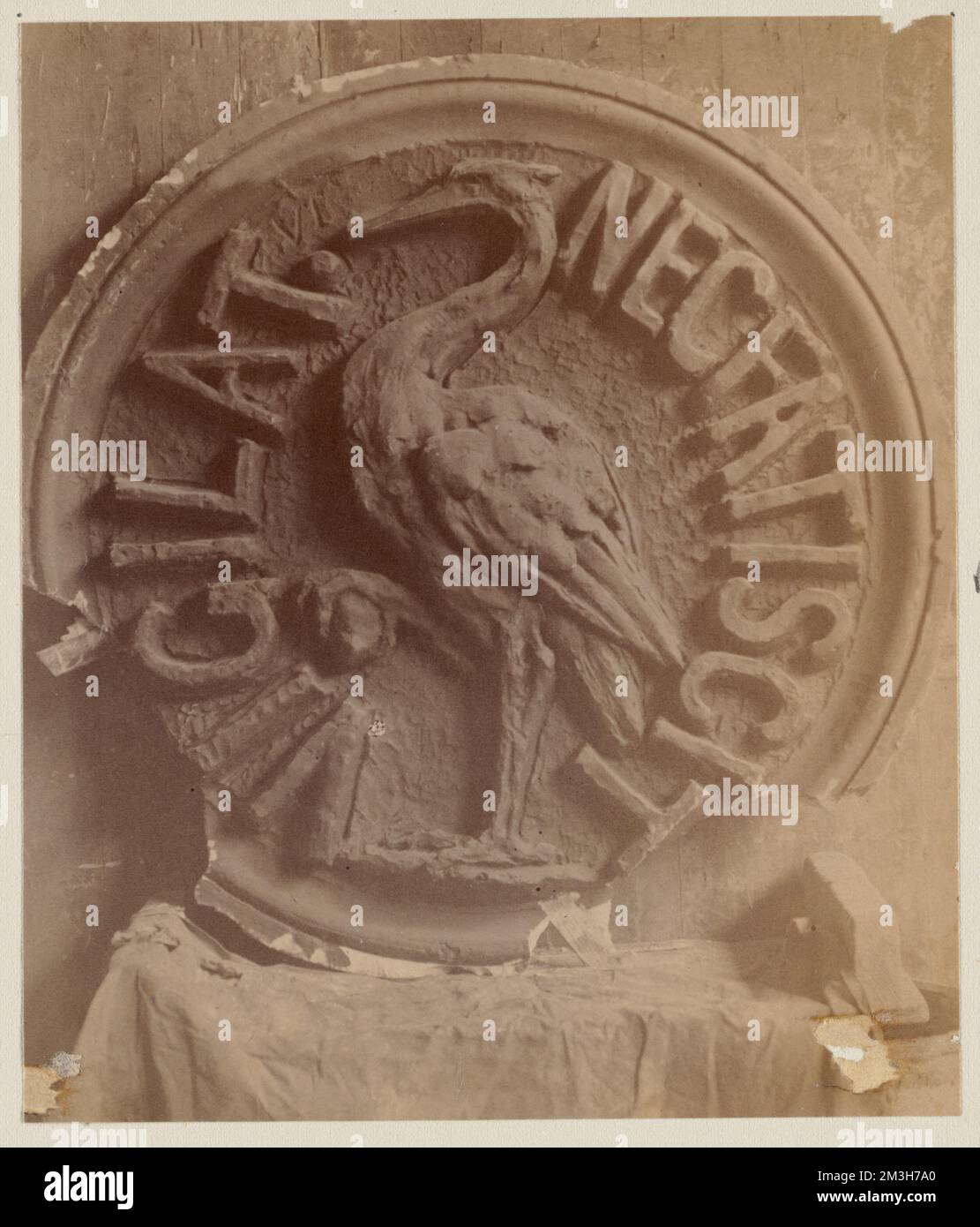 Model of granite medaillon for Facade, construction of the McKim ...