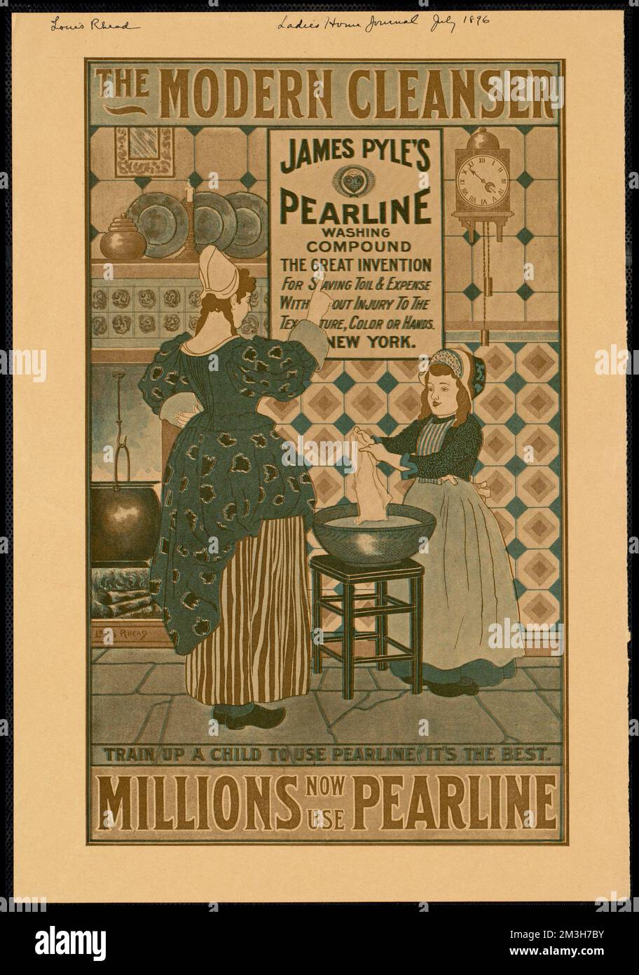The modern cleanser, millions now use Pearline , Household soap ...