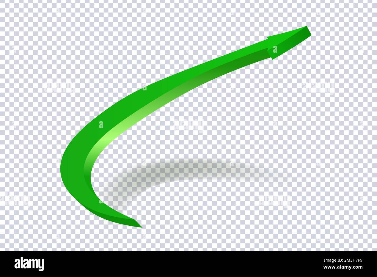 Growing Green Arrow up. Growth chart sign. Flexible arrow indication ...