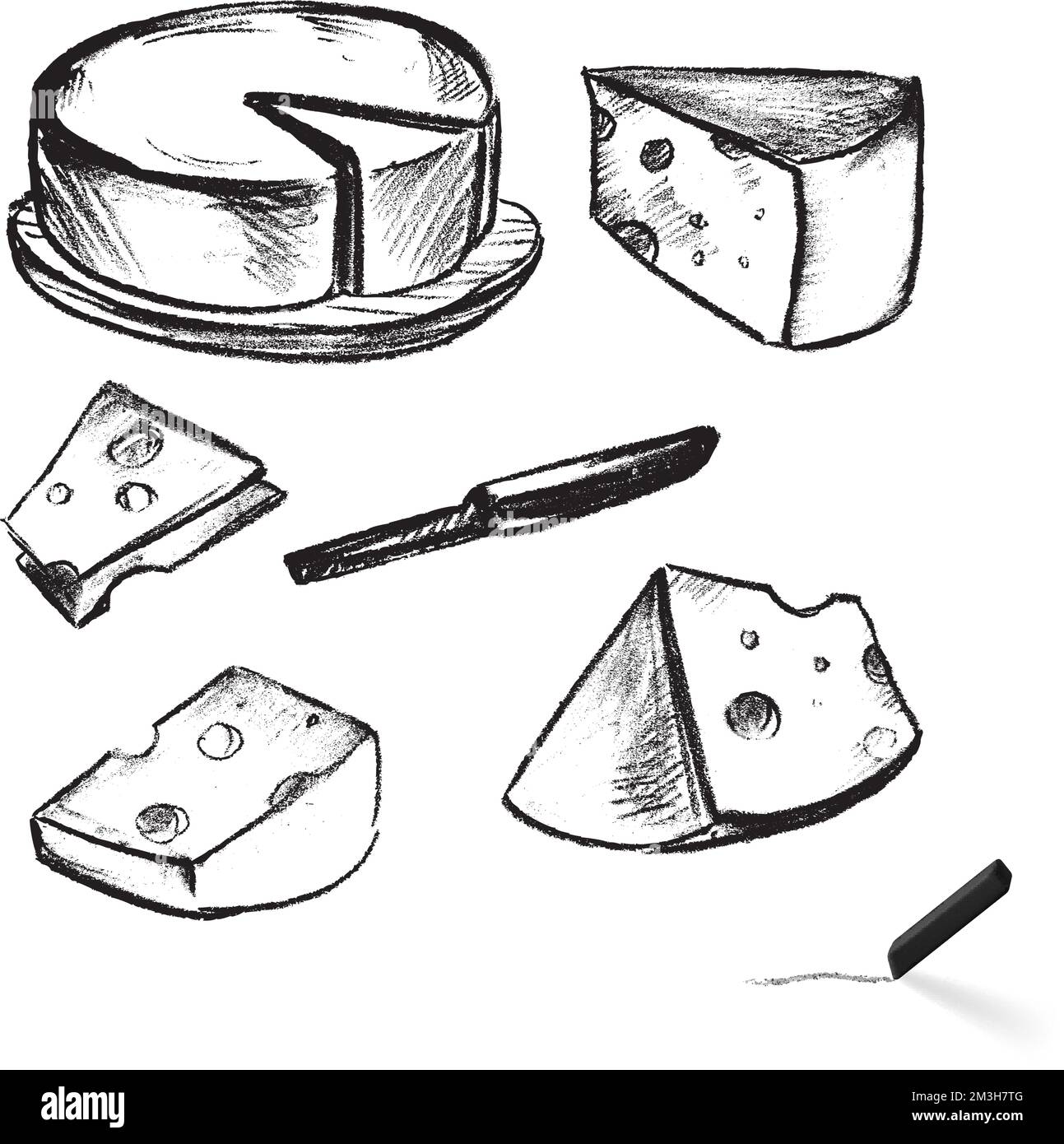 Logo Elements Cheese Set. Menu for Cafe or Restaurant Menu Card Simple ...