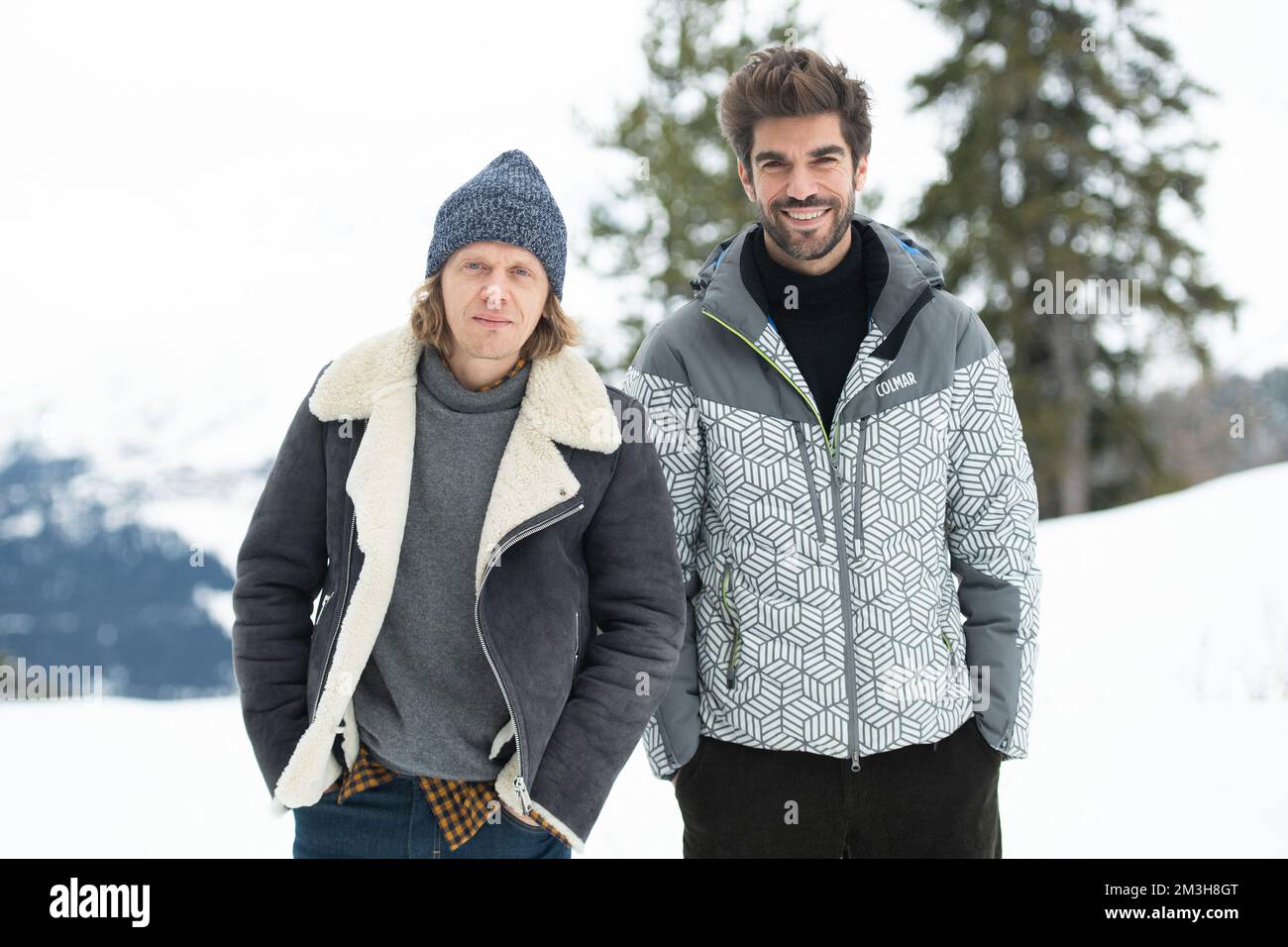 Alex Lutz and Quentin Reynaud attending a portrait session during the 14th Les Arcs Film ...