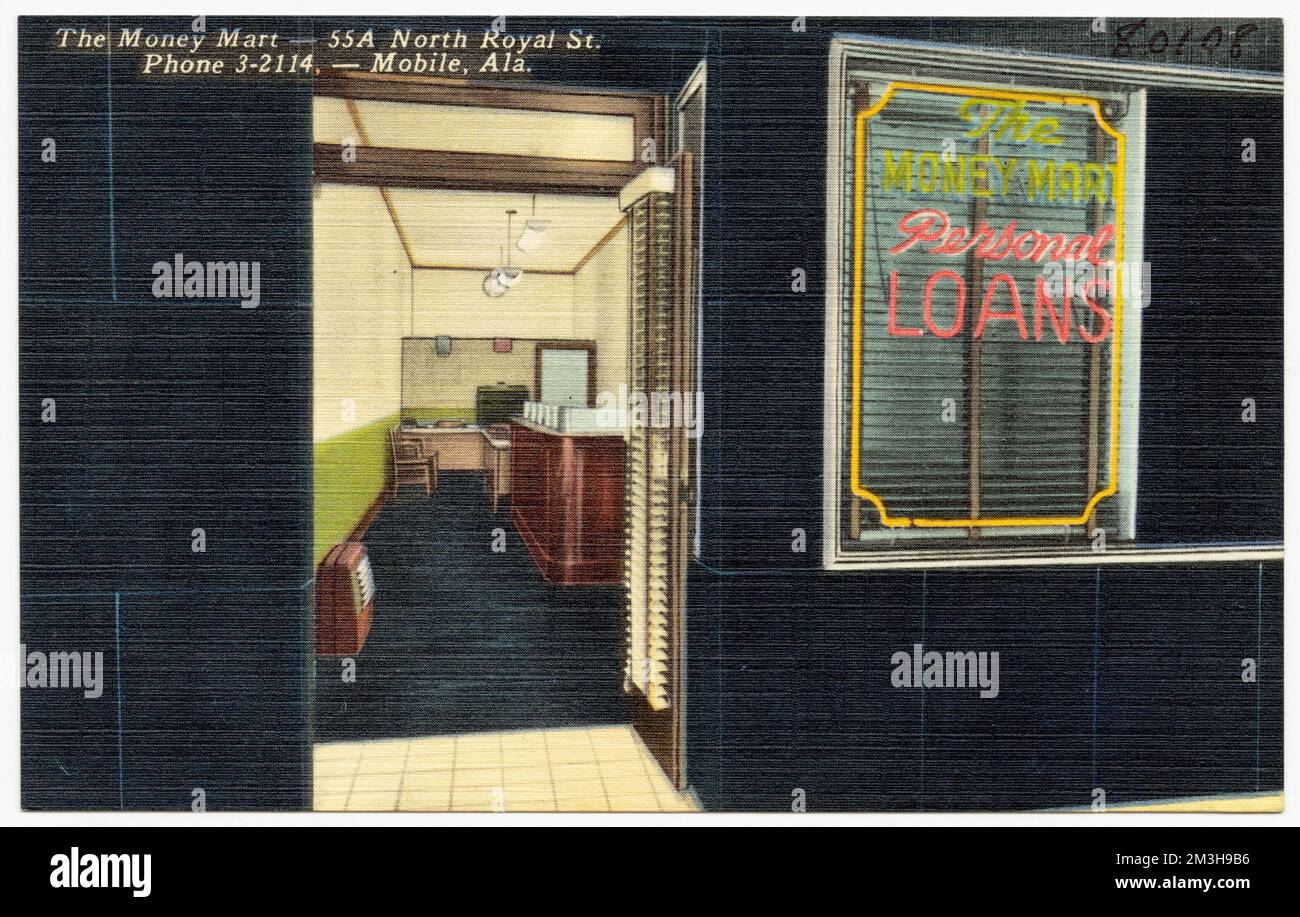 The Money Mart , Commercial facilities, Tichnor Brothers Collection ...