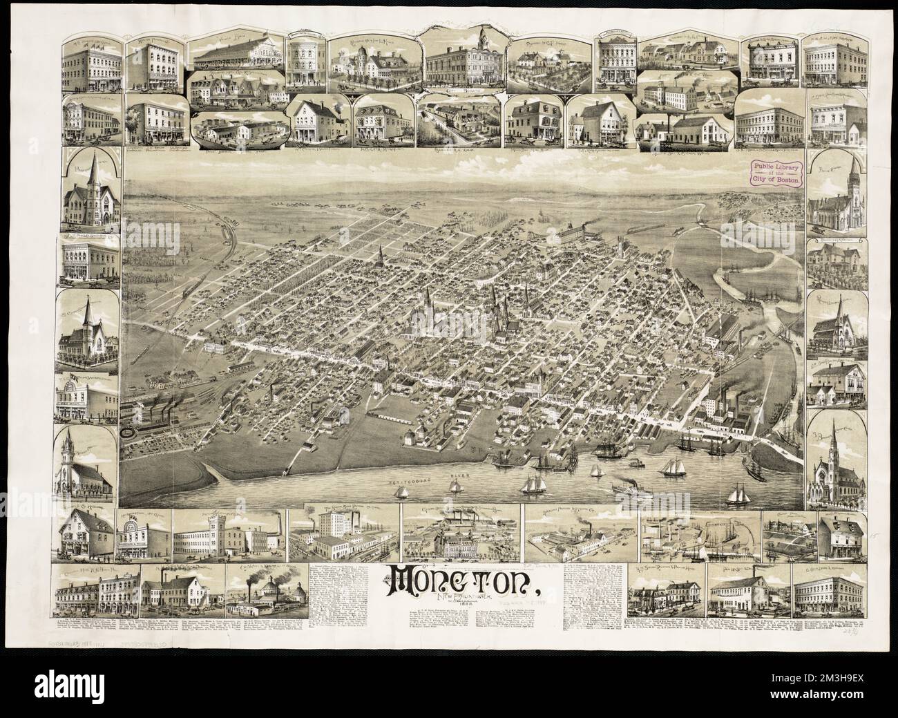 Moncton map hi-res stock photography and images - Alamy