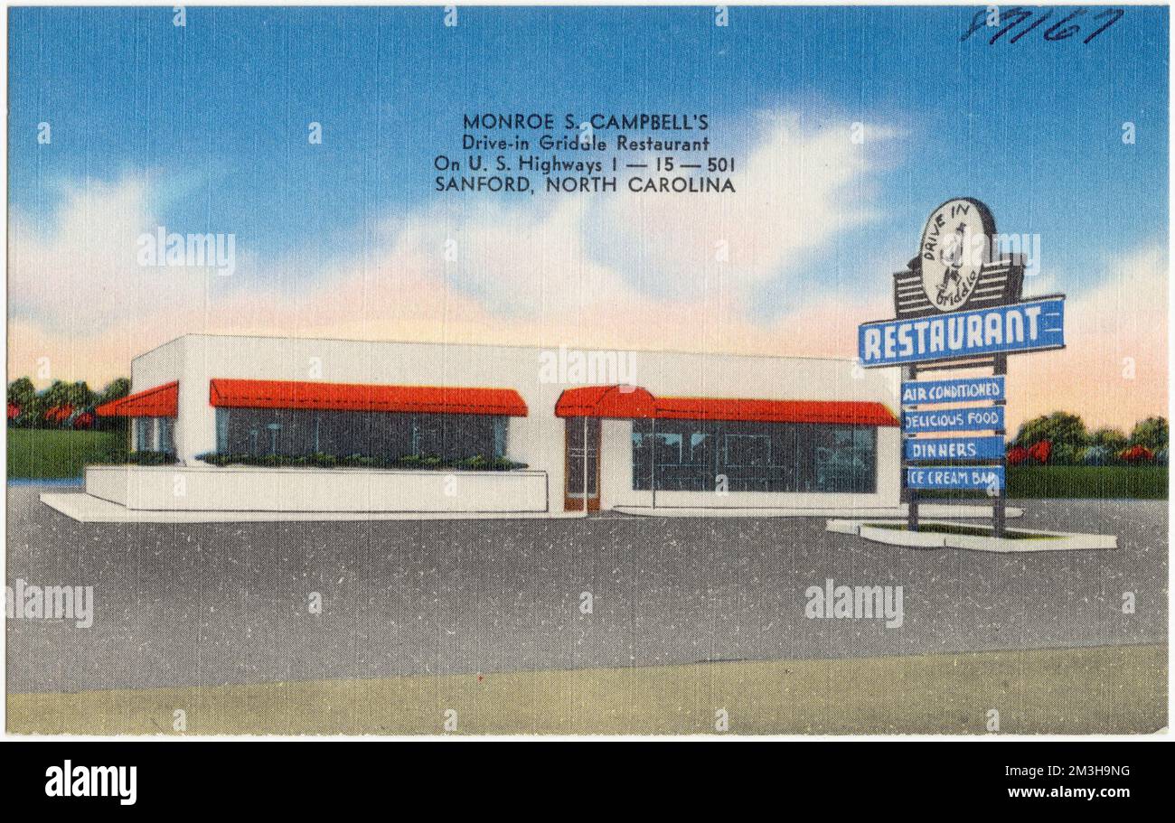 Monroe's Campbell's, Drive-in Griddle Restaurant, on U.S. Highways 1 ...