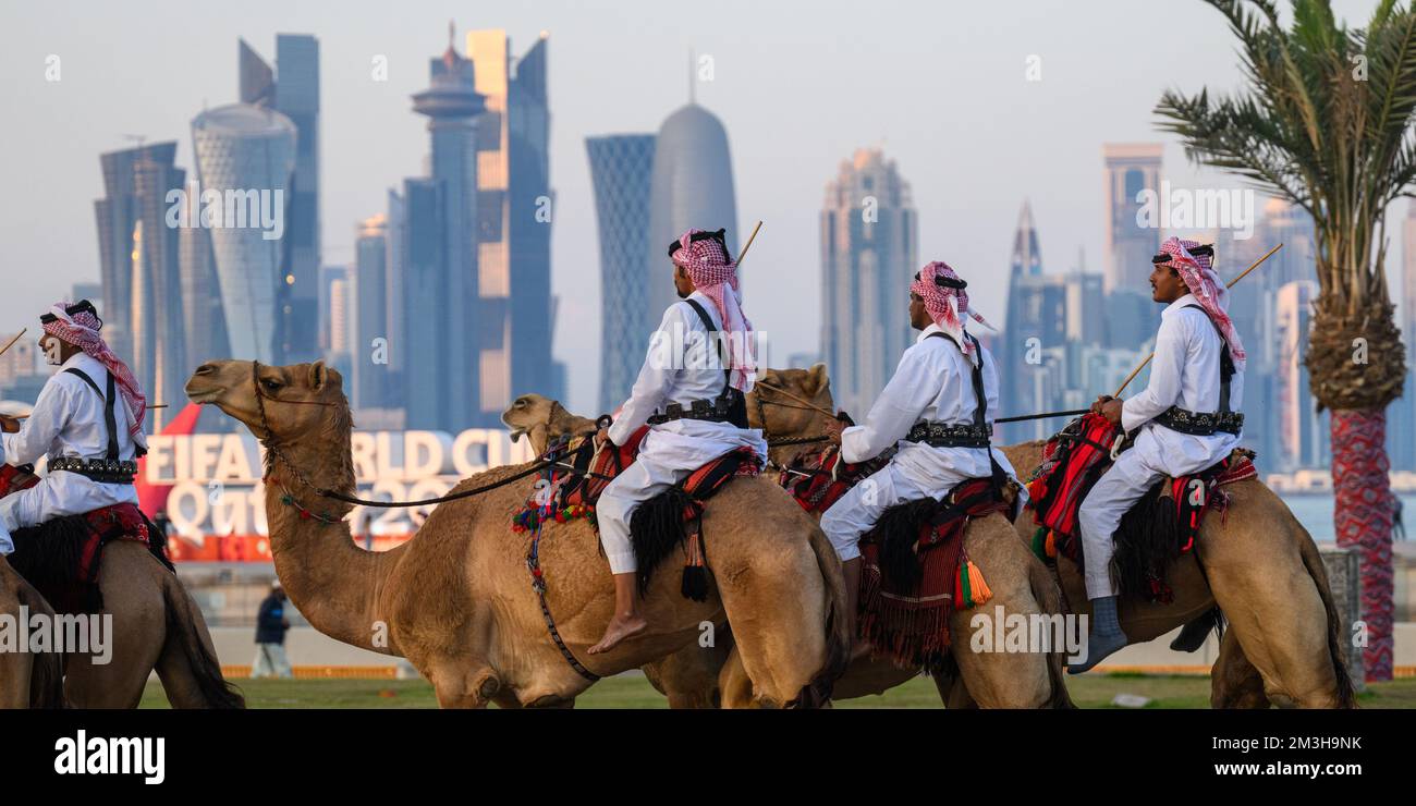 Doha, Qatar. 15th Dec, 2022. 15 December 2022, Qatar, Doha: Mounted ...