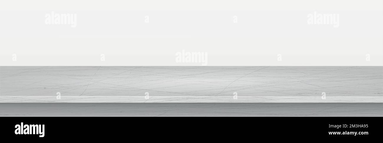 Gray concrete stone countertop on white panoramic background ...