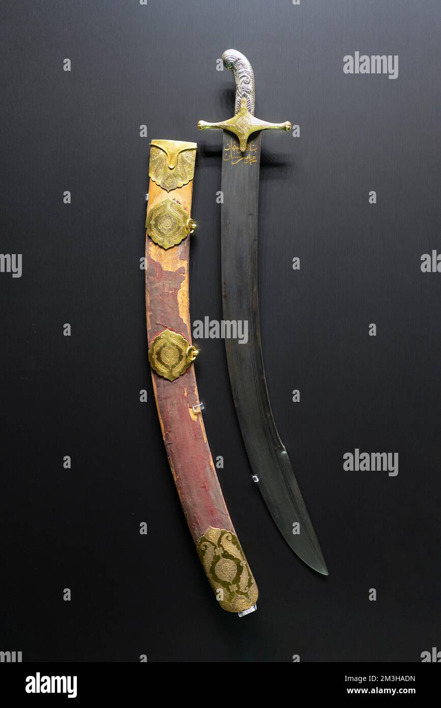 Antique Ottoman Sword from weapons collection in Istanbul Topkapi ...