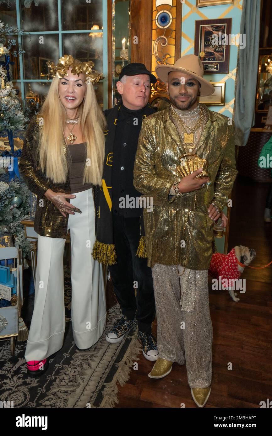 Luciana Pampalone, Montgomery Frazer and Aaron Paul attend the Celebration of Mariebelle NY’s ...