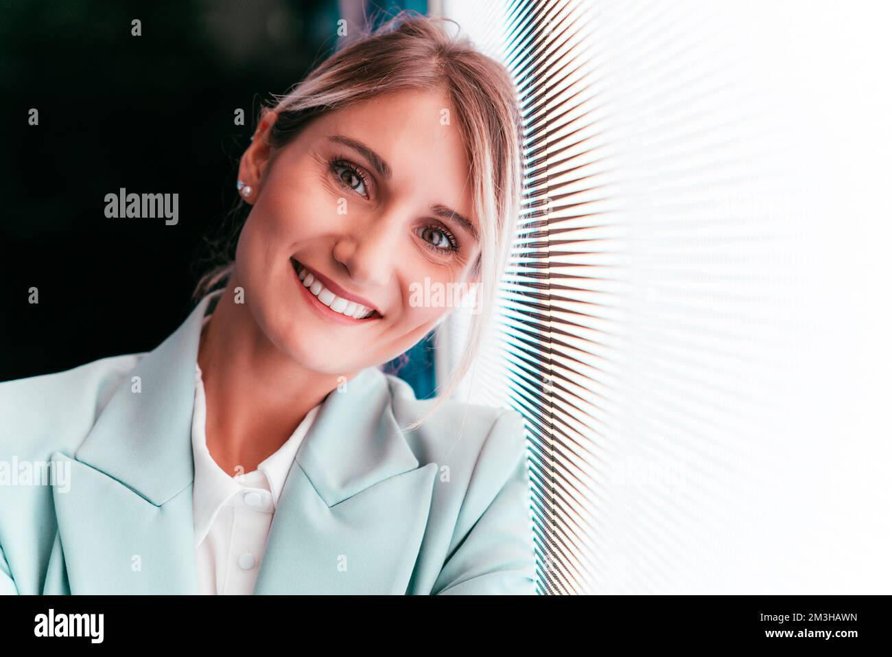beautiful business woman working outdoor in a modern city Stock Photo ...