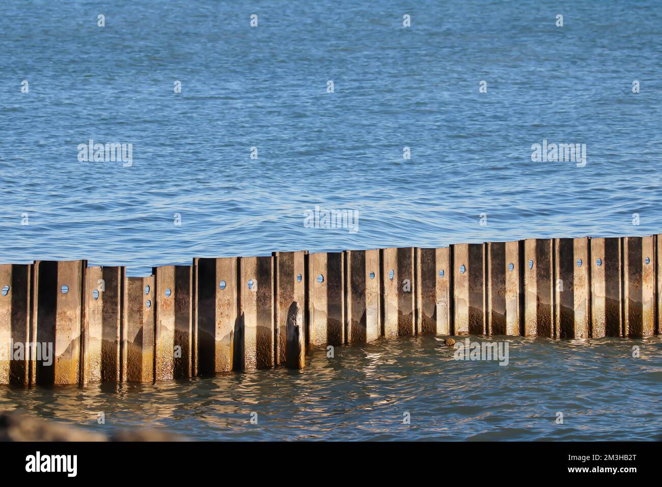 A Breakwater at Lake Michigan Stock Photo - Alamy