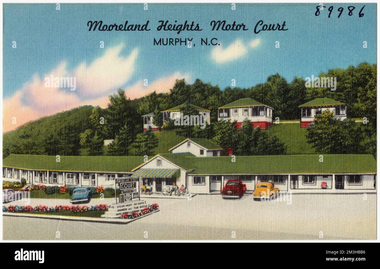 Mooreland Heights Motor Court, Murphy, N.C. , Motels, Tichnor Brothers ...