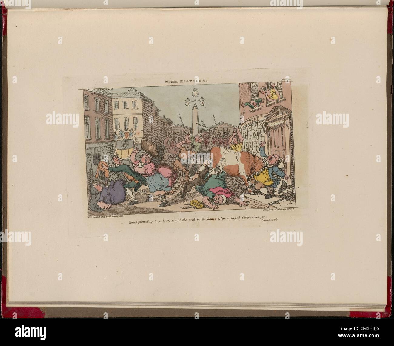 More miseries. Being pinned up to a door, round the neck, by the horns ...