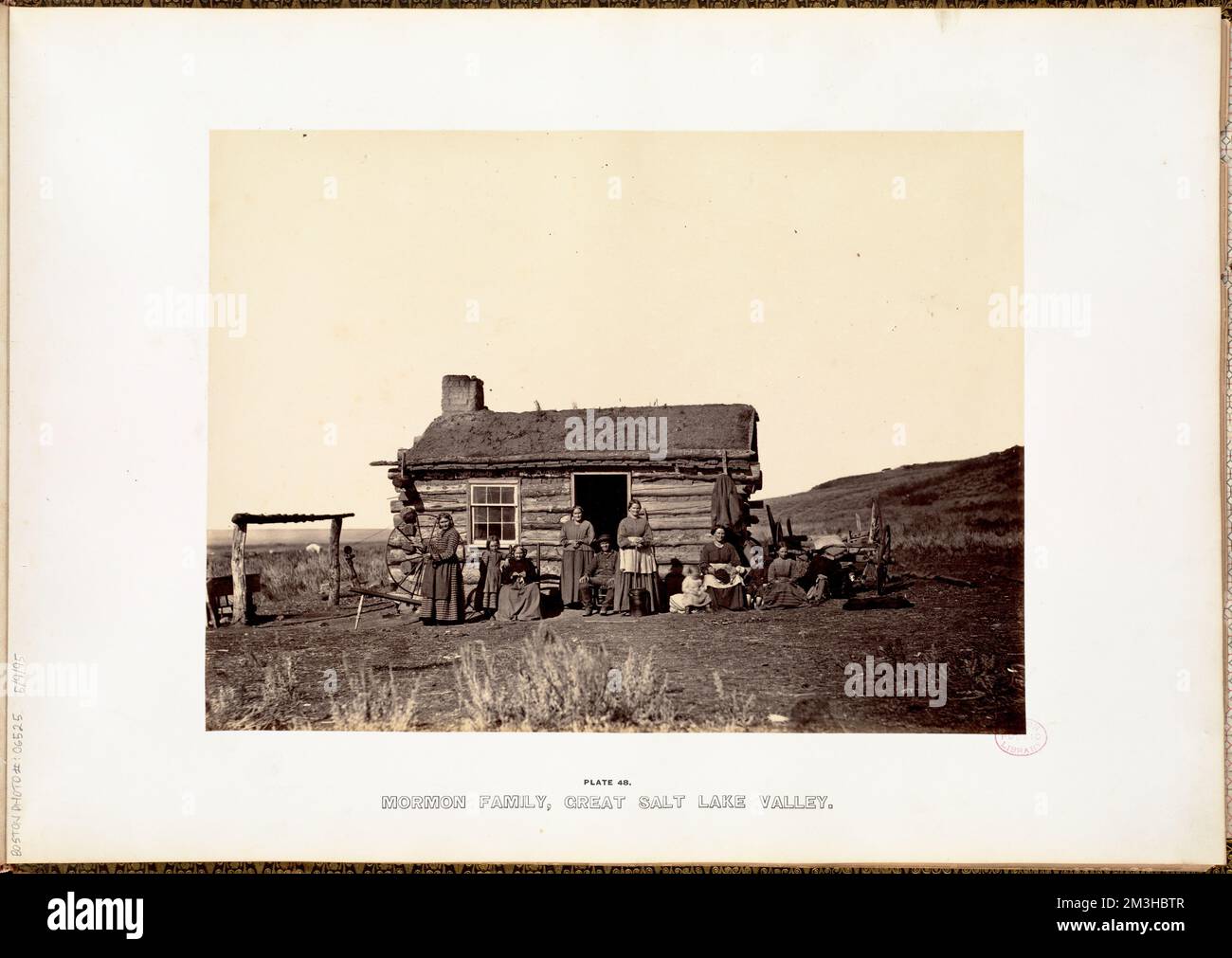 Mormon family, Great Salt Lake Valley. , Families, Log cabins, Mormons ...
