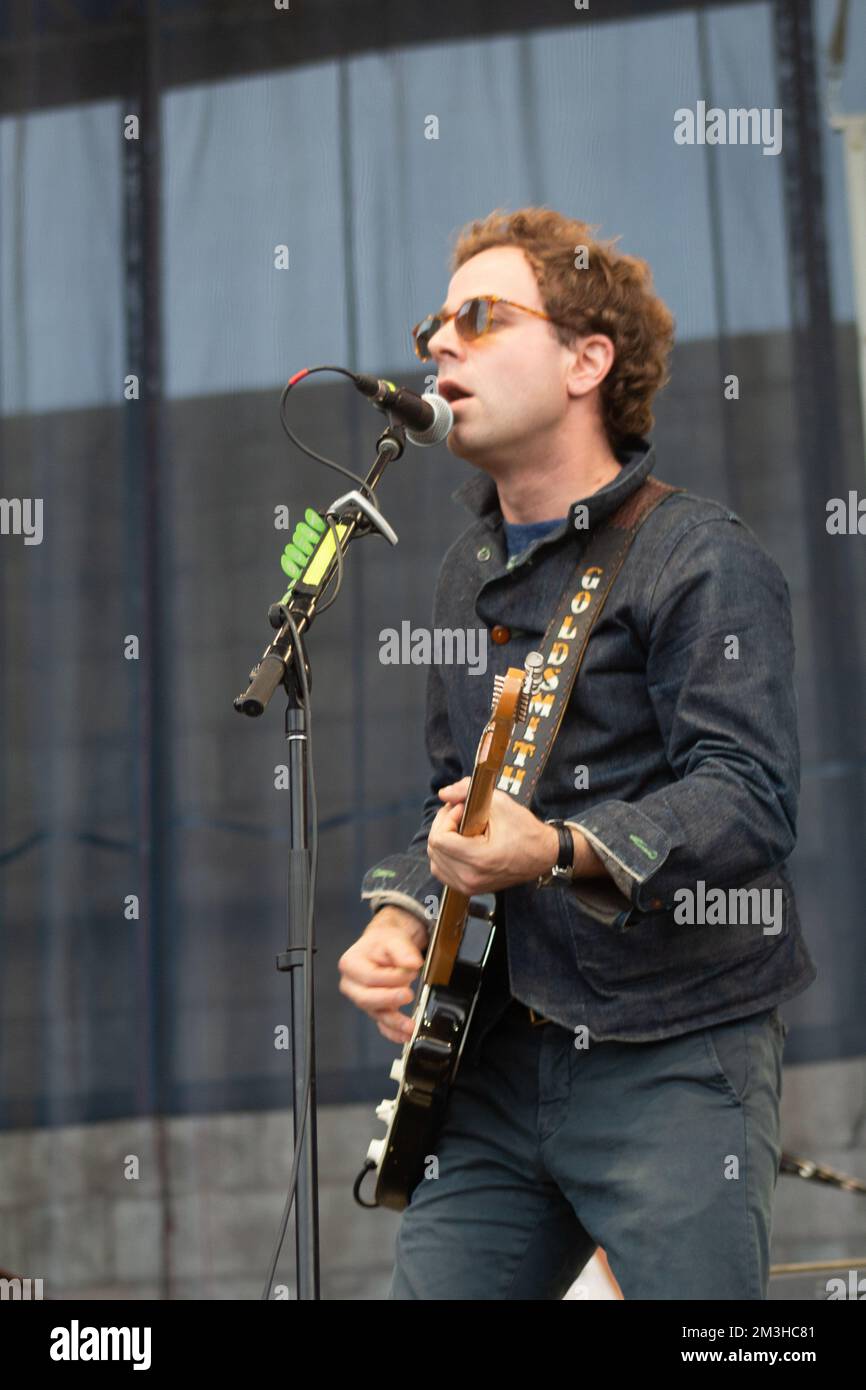 Newport Folk Festival - Tyler Goldsmith in the Group Finale Stock Photo ...