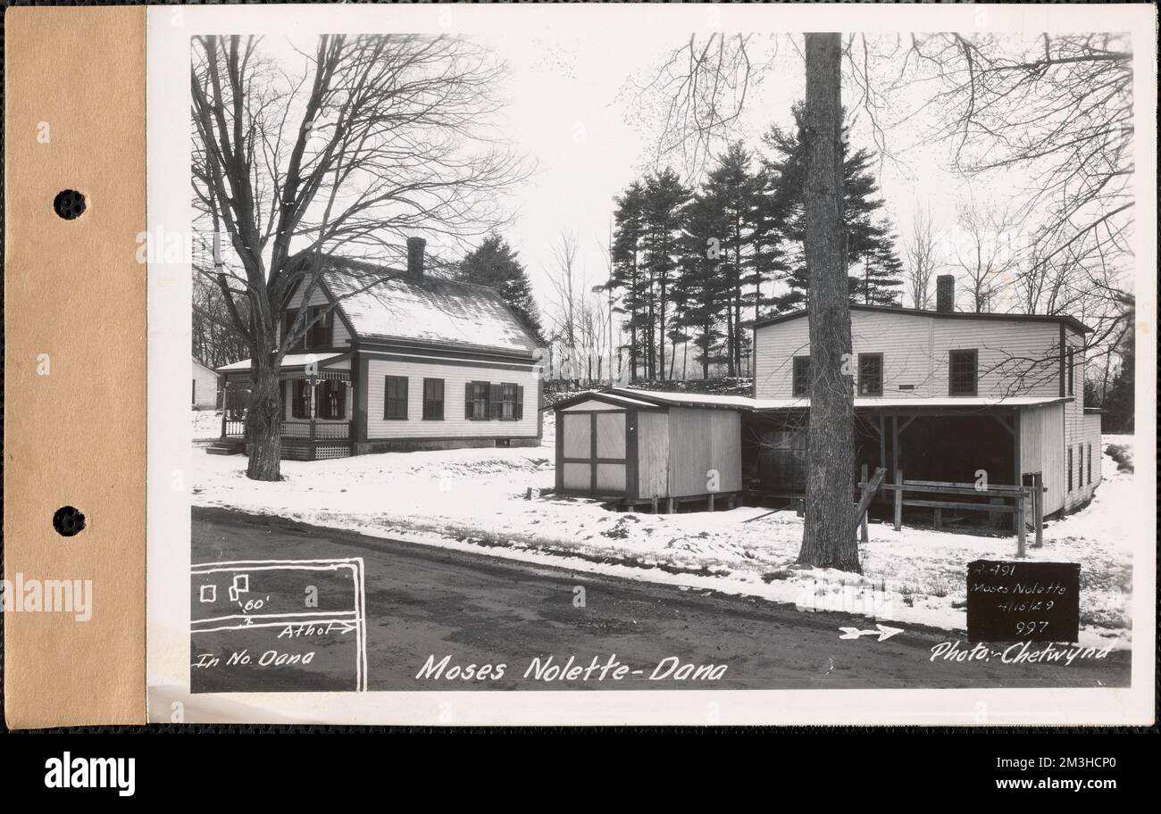 Moses Nolette, house, shop, North Dana, Dana, Mass., Apr. 15, 1929 ...