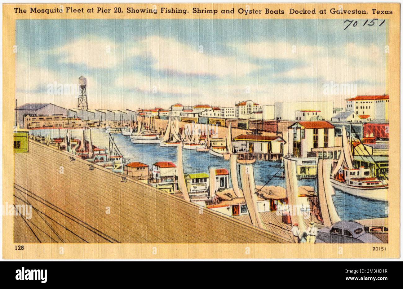 The Mosquito Fleet at Pier 20, showing fishing, shrimp and oyster boats ...