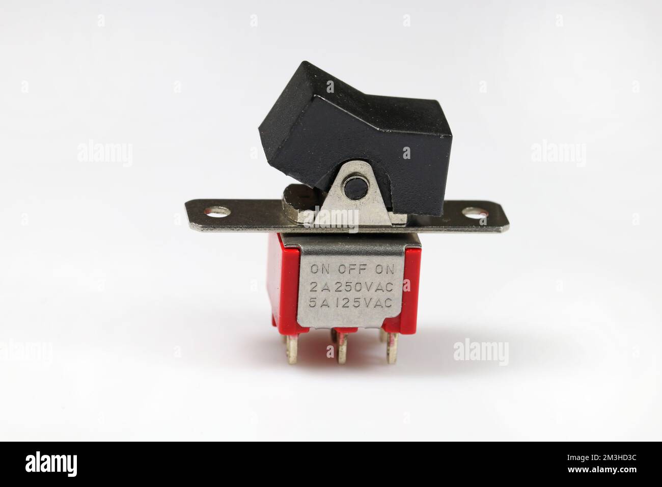 Electric switch 220 volts isolated on white background Stock Photo - Alamy