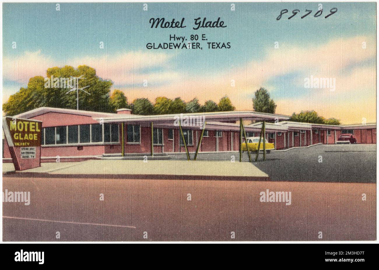 Motel Glade, Hwy. 80 E., Gladewater, Texas , Motels, Tichnor Brothers ...