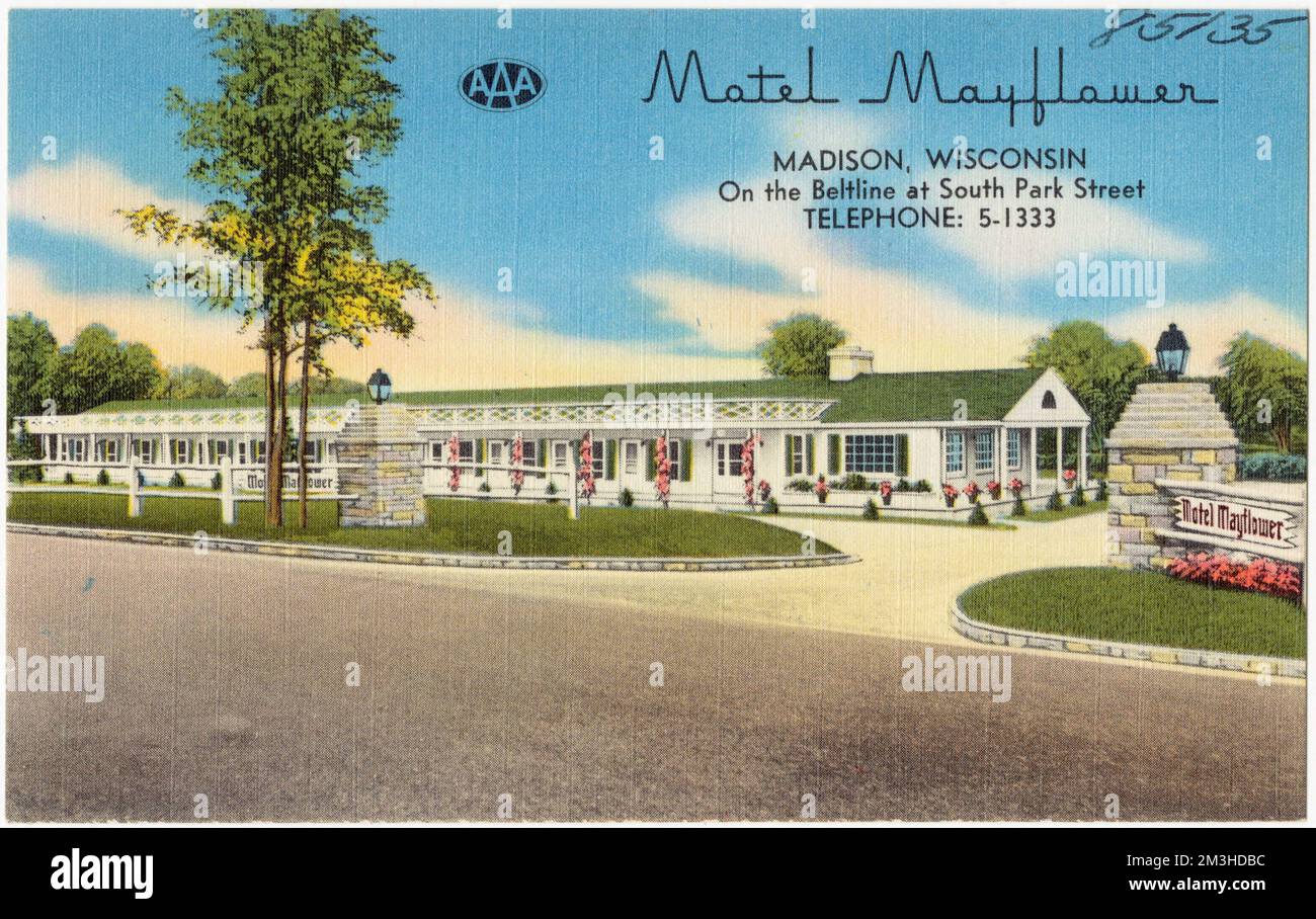 Motel Mayflower, Madison, Wisconsin, on the beltline at South Park ...