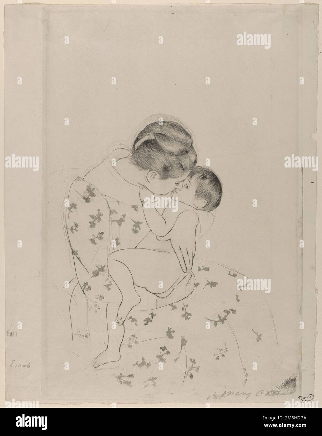 Mother's kiss , Children, Mothers, Kissing. Mary Cassatt (1844-1926 ...