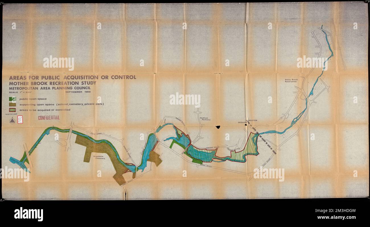 Mother Brook recreation study , Open spaces, Massachusetts, Maps ...