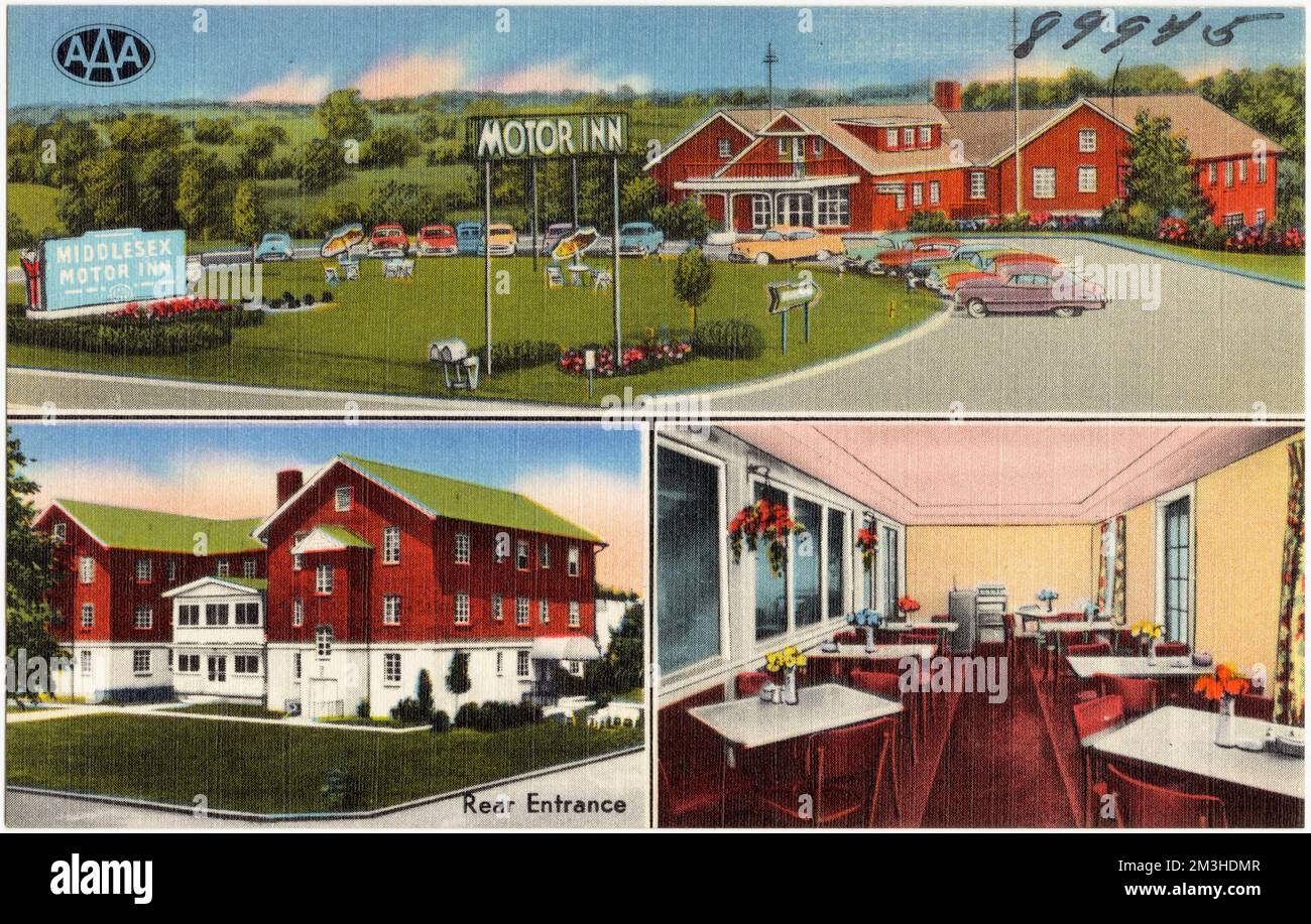 Motor Inn , Motels, Tichnor Brothers Collection, postcards of the ...