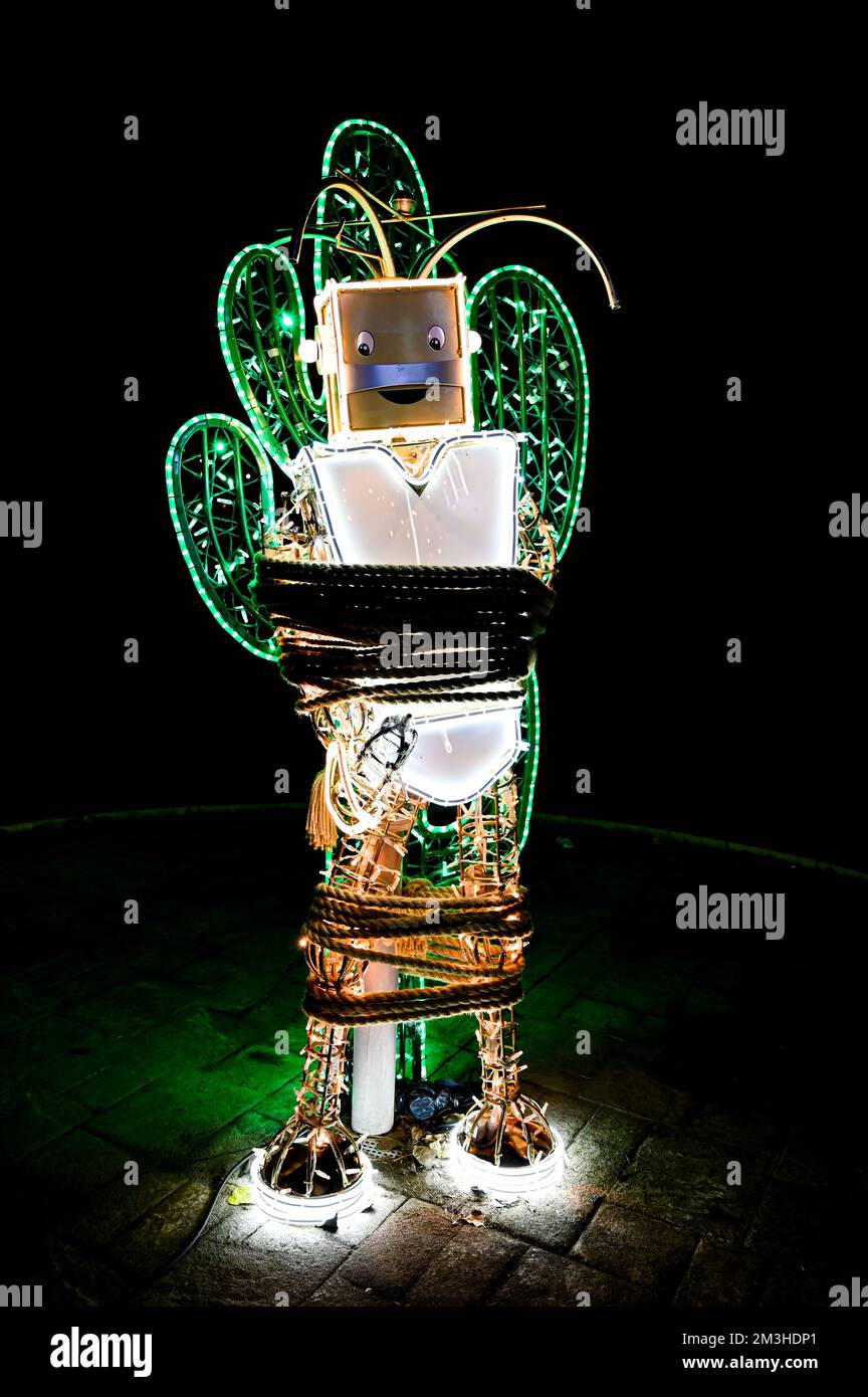 Budapest Hungary, November 25 2022 - The Lumina park is a light ...