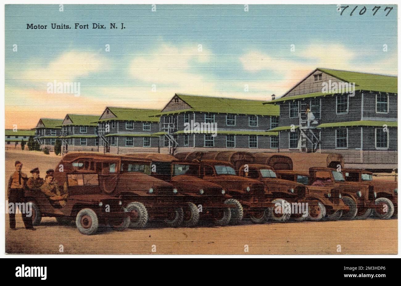 Motor units, Fort Dix, N.J. , Military facilities, Tichnor Brothers ...
