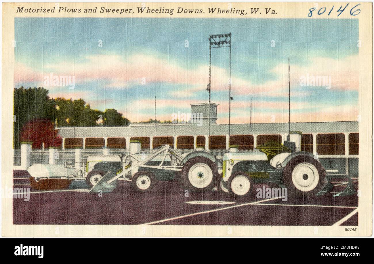 Motorized plows and sweepers, Wheeling Downs, Wheeling, W. Va ...