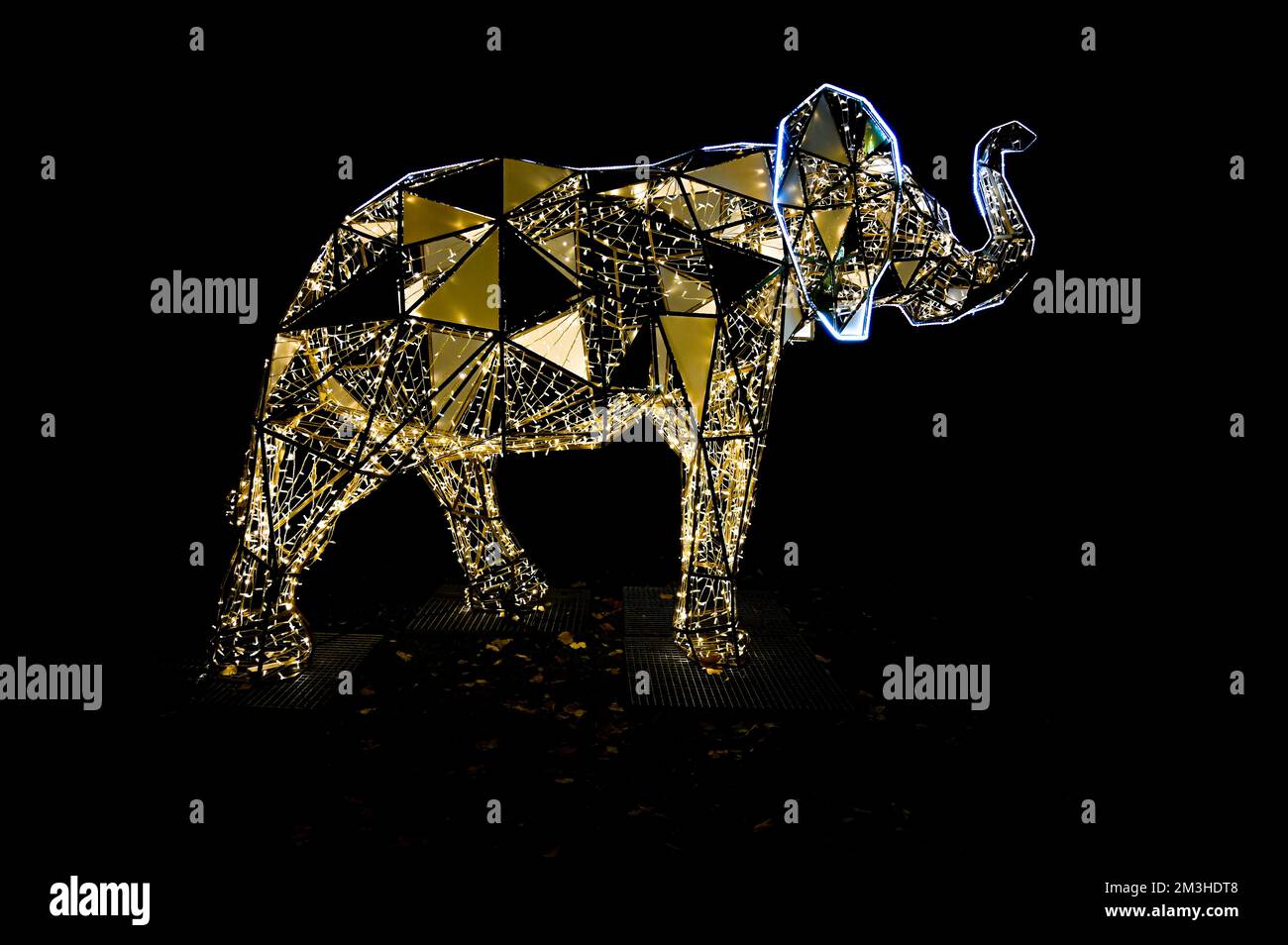 Budapest Hungary, November 25 2022 - The Lumina park is a light ...