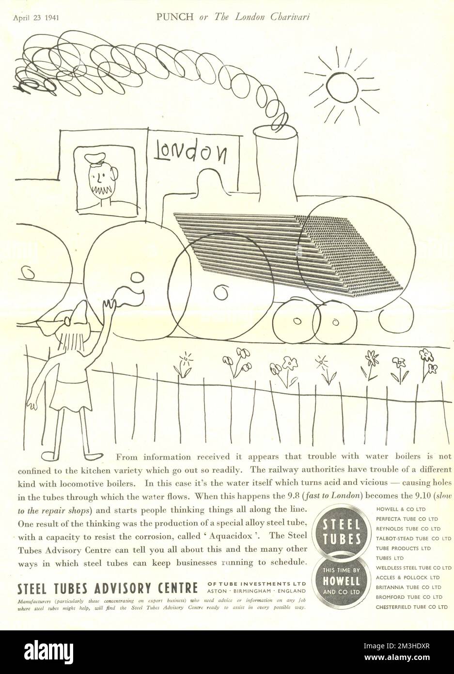 Whole page advertisement in Punch magazine for Steel Tubes Advisory ...