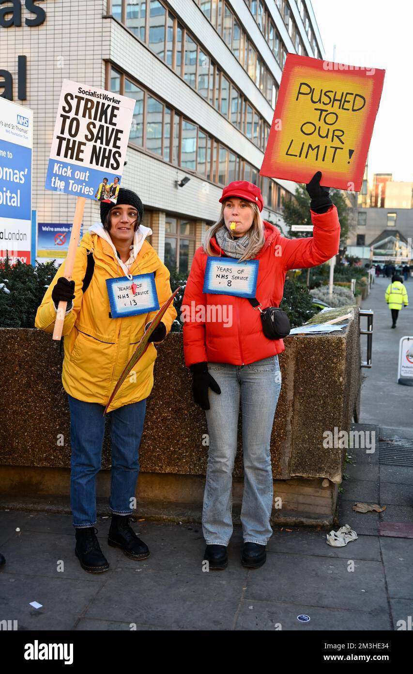 London, UK. Nurses staged the largest nurses' strike in NHS history in ...