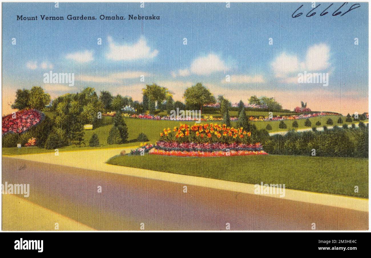 Mount Vernon Gardens, Omaha, Nebraska , Parks, Tichnor Brothers ...