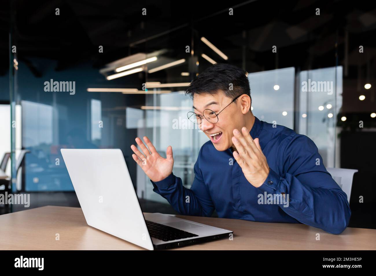 Cheerful successful asian korean hi-res stock photography and images ...