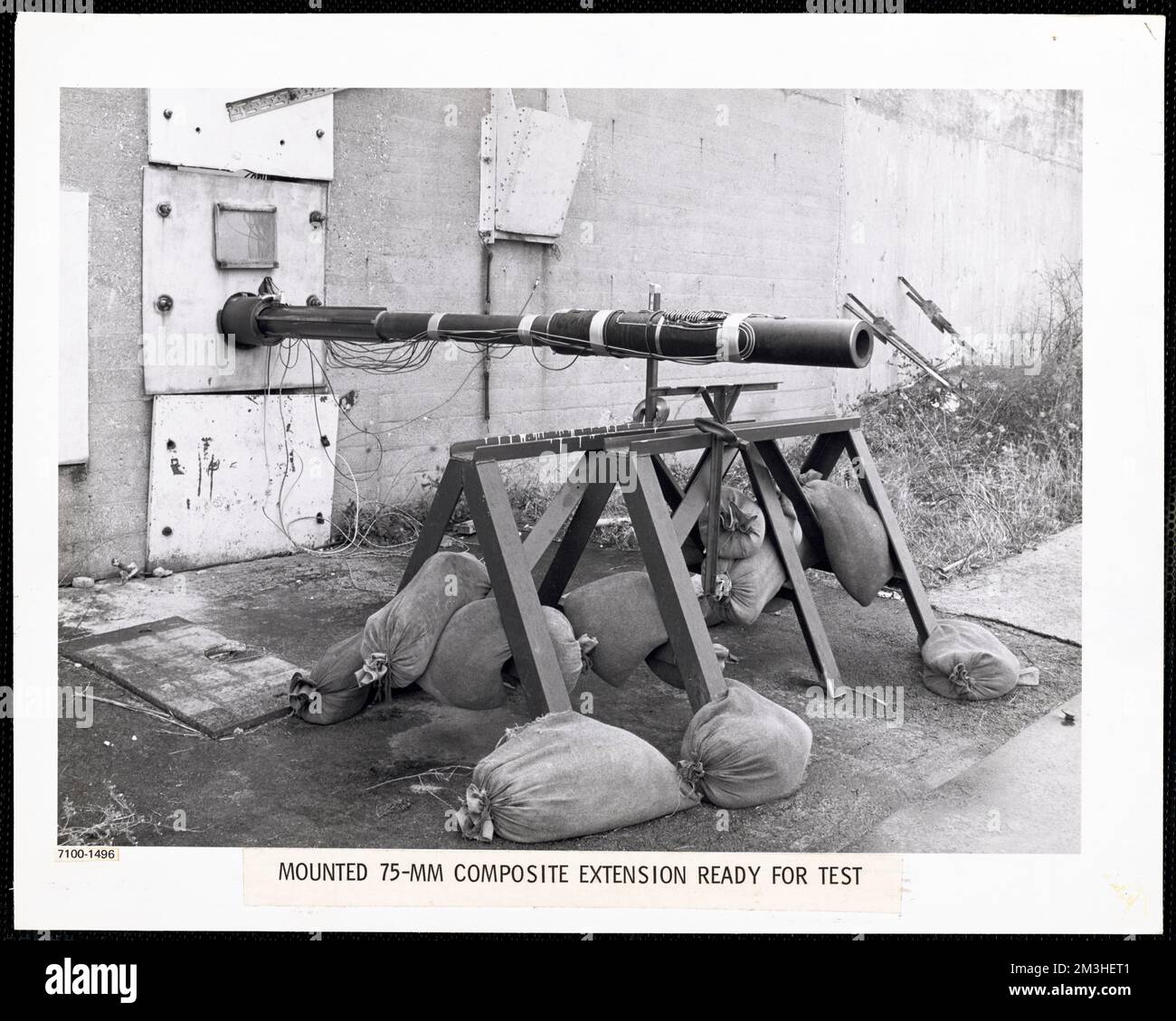 Mounted 75-MM composite extension ready for test , Armories, Ordnance ...