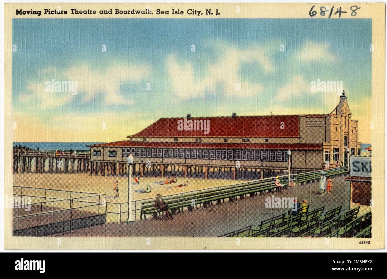 Moving Picture Theatre and boardwalk, Sea Isle City, N. J. , Theaters ...