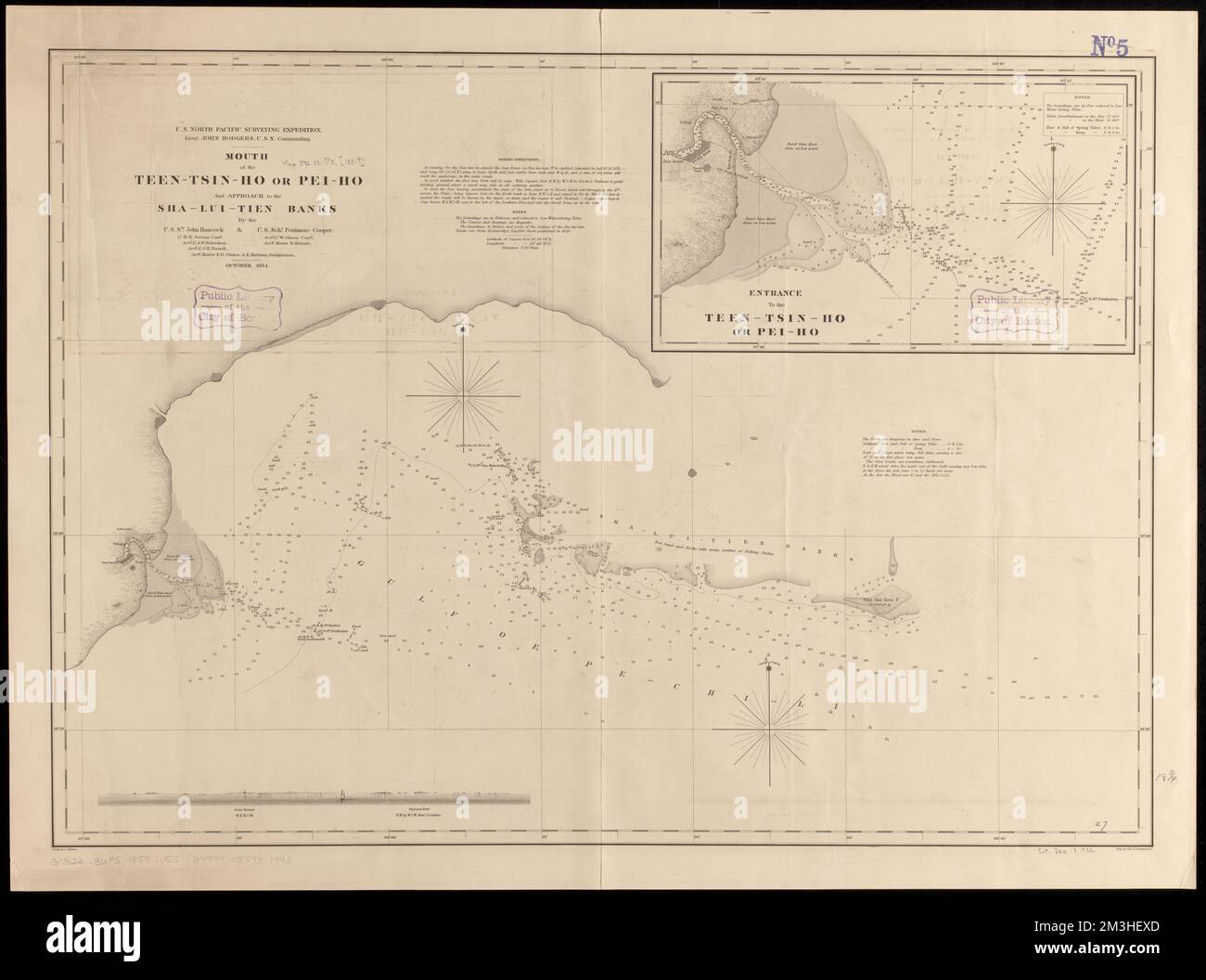 Mouth of the Teen-tsin-ho or Pei-ho and approach to the Sha-lui-tien ...