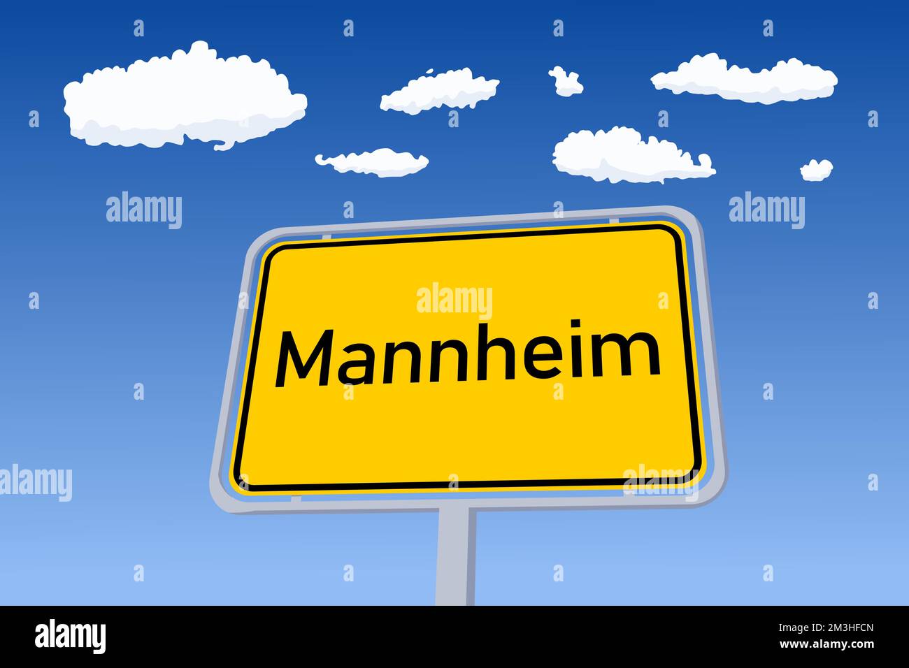 Illustration mannheim city in Stock Vector Images - Alamy