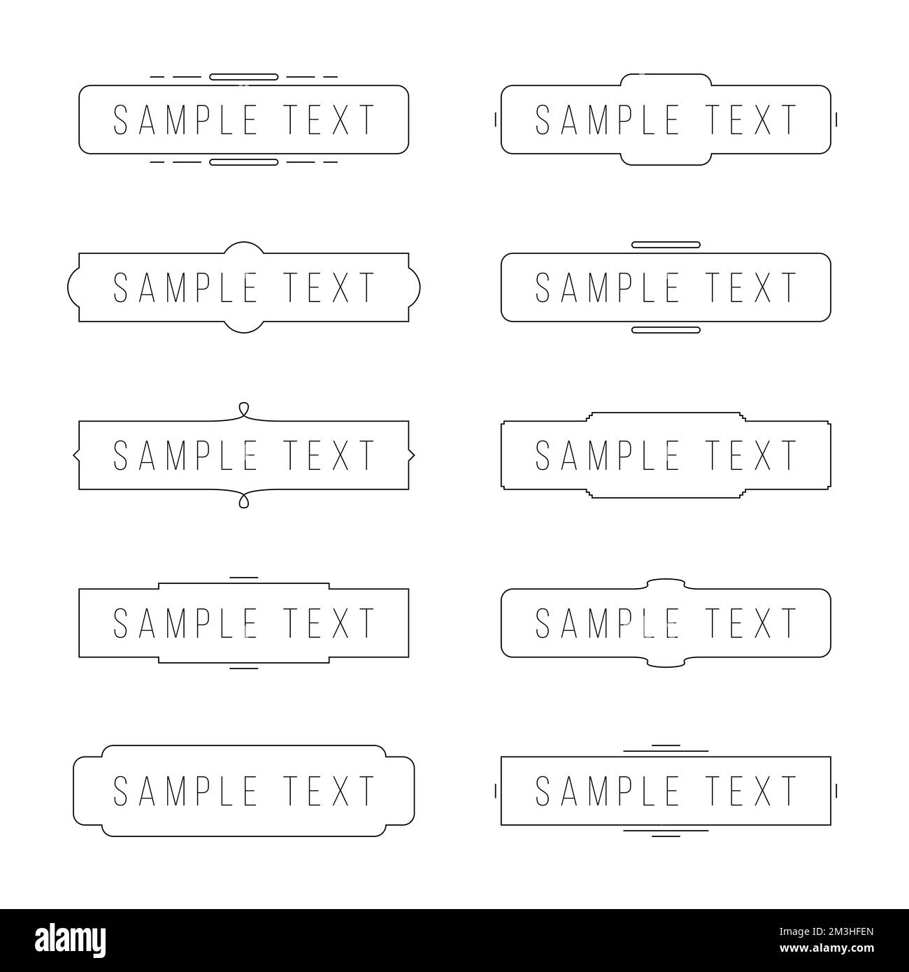 Simple rectangle text frames. Cute line frame template for your text. Thin line border with copy ...