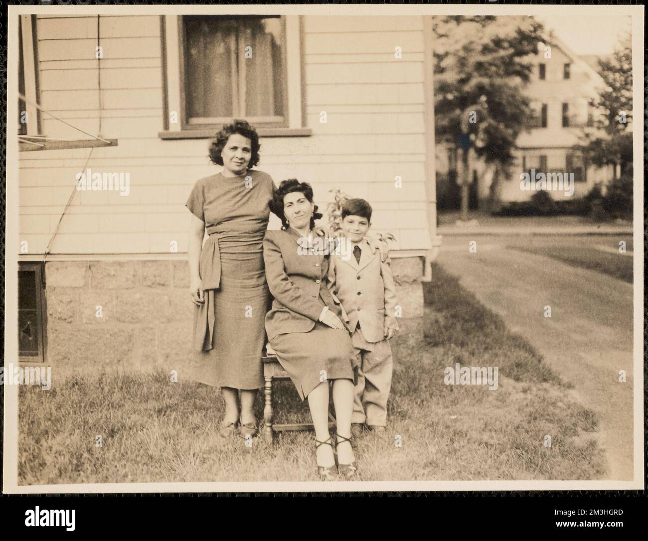 Mrs. Alice Mahakian and son Peter [and Mrs. Ester Tangookian ...