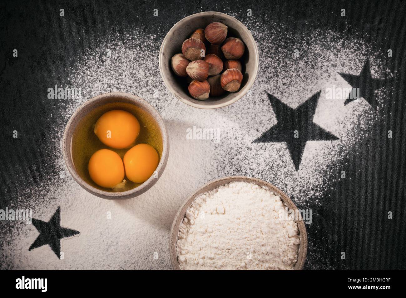 Bakery background for cooking Christmas baking Stock Photo - Alamy